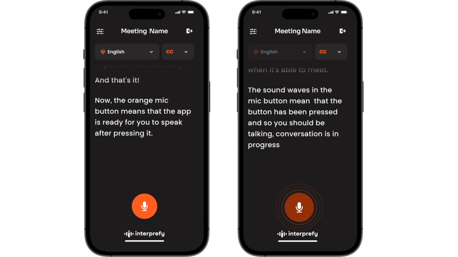 In-person AI translation and captions | Interprefy